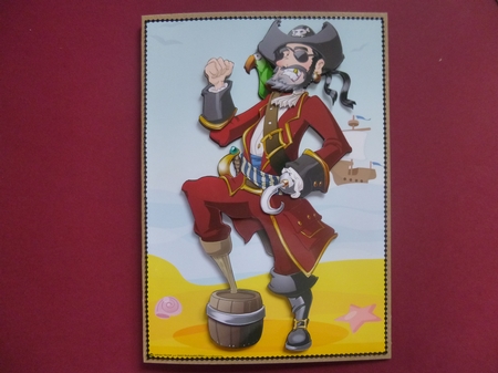Pirate Dude Red A4 - CUP958975_437 | Craftsuprint