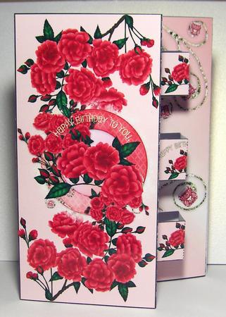Double Pop Out Card - Red Roses and Gems - CUP388989_66 | Craftsuprint
