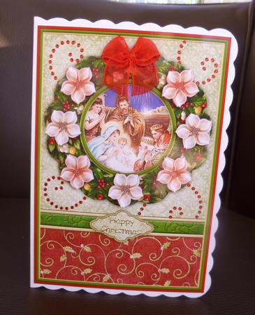 Christmas Wreath Nativity A5 Card Topper & Decoupage - CUP484280_68 ...