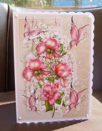 Ruby Red Rose Card with Decoupage - CUP546073_8 | Craftsuprint