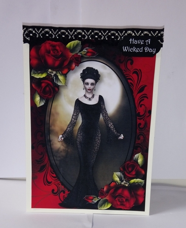 Gothic Beauty with Blood Red Roses - CUP579129_1763 | Craftsuprint