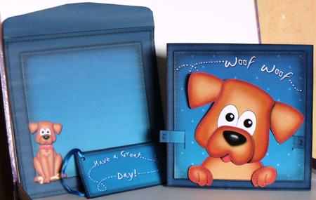 3D Rusty Dog Animated Large Wobble Head Card Kit - Photo by Jane Hamilton