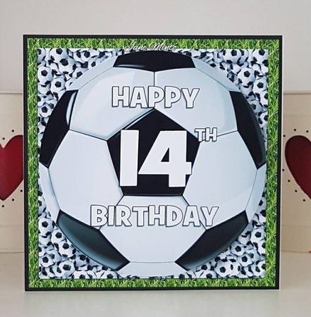 14th - FOOTBALL TOPPER WITH AGE - QUICK CARD - Photo by Jane Minto