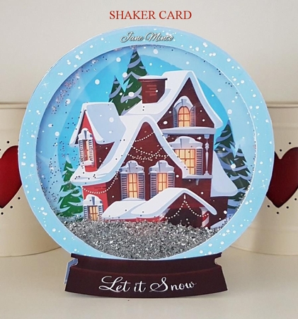 SNOW GLOBE SHAPED CARD 3 in 1 - Photo by Jane Minto