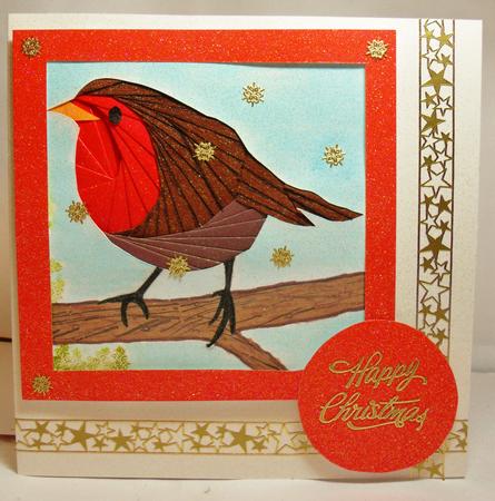 Christmas Robin Iris Folding Pattern - CUP24119_172 | Craftsuprint