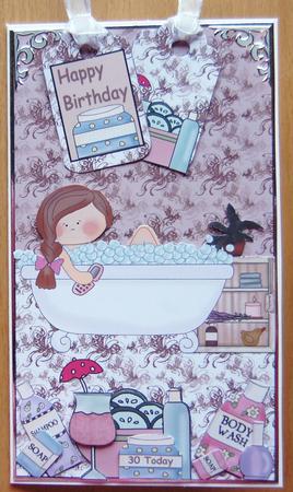 Birthday Pamper Pocket Card Front - Photo by Jane Wells