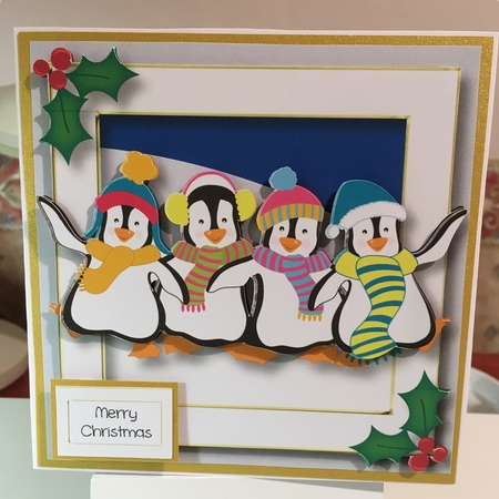 Dancing Christmas Penguins - CUP1001651_1763 | Craftsuprint