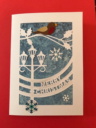 Robin and Lamp post Card - CUP824241_40382 | Craftsuprint