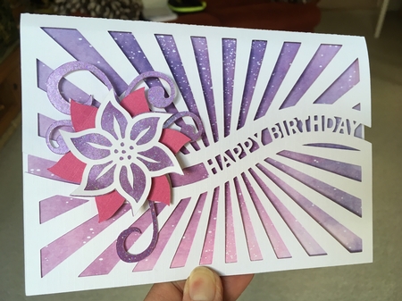 Happy Birthday Floral Split Card - CUP899265_40382 | Craftsuprint