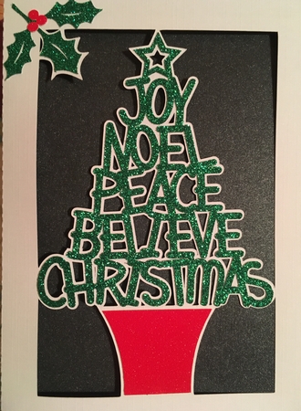 Word Christmas Tree Card - CUP910112_40382 | Craftsuprint