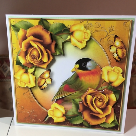 Beautiful Bird & Yellow Roses - CUP964979_1763 | Craftsuprint