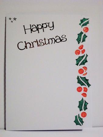 Christmas Holly Border Edge Card - CUP691186_198 | Craftsuprint