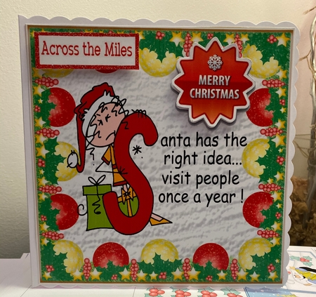 Cheeky elf with verse in bauble frame 8x8 - CUP1014945_415 | Craftsuprint