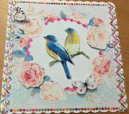 Floral Flutterby Blue Birds - CUP915056_1056 | Craftsuprint