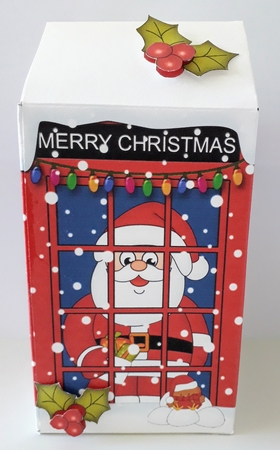 3D Christmas Phone Box Milk Carton Treat Box - Santa - CUP896166_359 ...