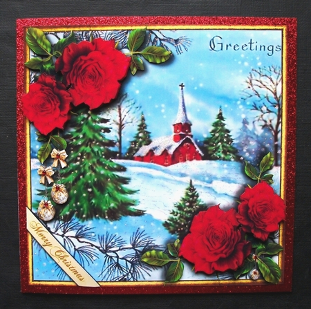 Christmas Roses - Greetings red - CUP911847_76873 | Craftsuprint