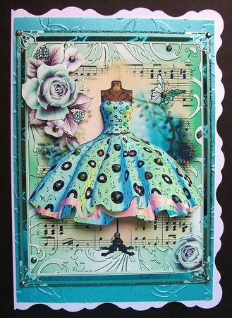 Rock and Roll in Mint Card Topper with Decoupage - CUP450238_1483 ...