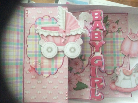 4-fold Card Kit - Baby Girl - CUP283012_203 | Craftsuprint