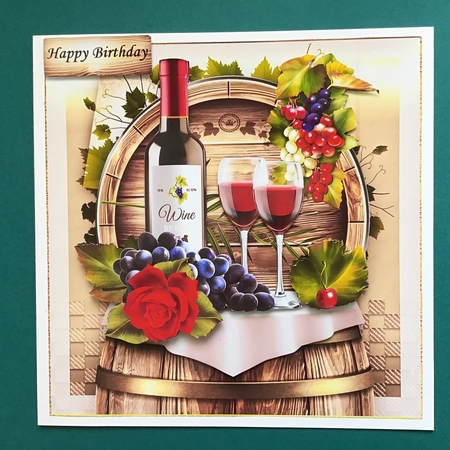 Wine Red Celebration Card Mini Kit - CUP1066479_1641 | Craftsuprint