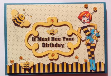 Buzy Bee Birthday Card - CUP378023_1294 | Craftsuprint