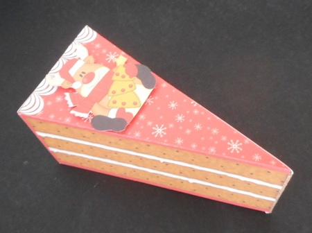 3D Christmas Cake Slice Treat Box Gift Set Mini Kit - Rudolph has an ...