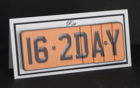 16th Birthday Fun Novelty Number Plate with Side Stacker Top ...