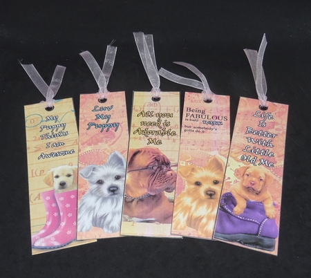 5 Very Cute Puppy Bookmarks #3 - CUP787122_986 | Craftsuprint