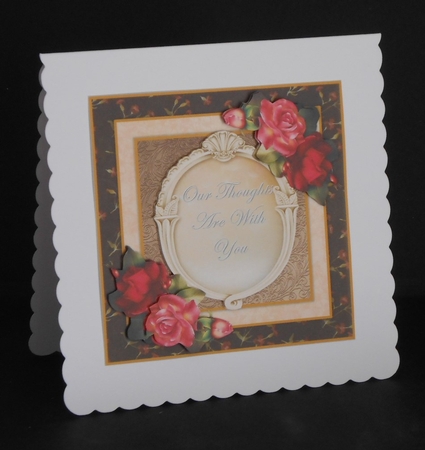 Sympathy Card with two sentiment fronts and inserts, decoupage and ...