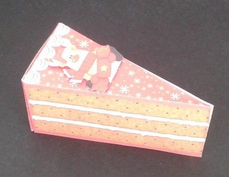 3D Christmas Cake Slice Treat Box Gift Set Mini Kit - Rudolph ...