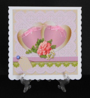 Double Hearts with Rose and Tags - CUP513948_874 | Craftsuprint