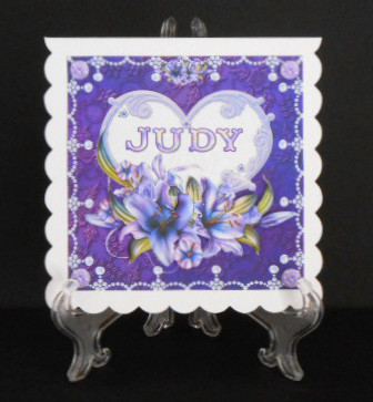 8 x 8 Lily Names a - Z - 'judy' Decoupage Card Topper - CUP555928_604 ...