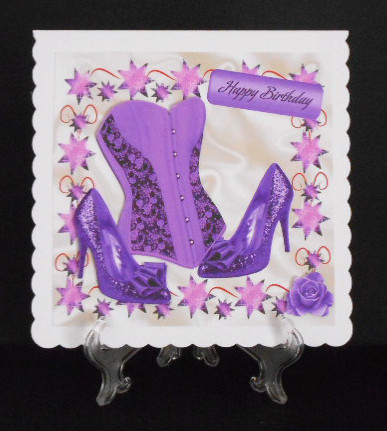 Purple Basque and Sparkle Shoes 8x8 - CUP559440_415 | Craftsuprint