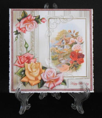 Cottage Rose Card with Decoupage - CUP565695_8 | Craftsuprint