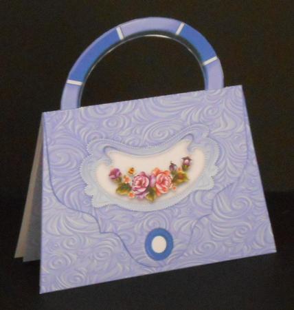 Blue Faux Embossed Designer Handbag Card Kit Insert & Verse - CUP649785 ...