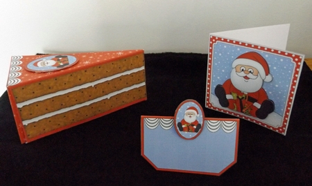 3D Christmas Cake Slice Treat Box Gift Set Mini Kit - Santa - CUP998312 ...