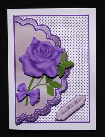 Lovely Mauve Rose Envelope Cardfront - CUP208062_613 | Craftsuprint