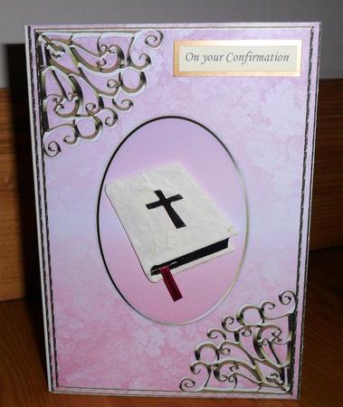 Textured Floral Card Front - Pink - CUP170684_168 | Craftsuprint