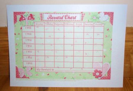 Butterfly Kisses - Child's Reward Chart - CUP170829_614 | Craftsuprint