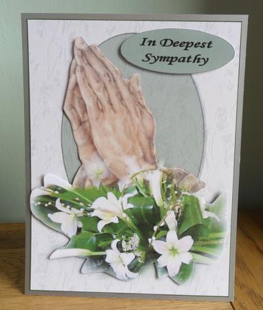 Praying Hands and Lilies Sympathy 2 Decoupage - CUP247546_1209 ...