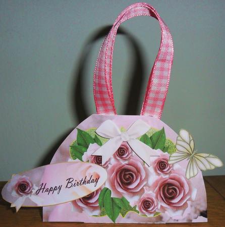 Special Handbag Shaped Card with Insert and 3D - CUP282083_49 ...