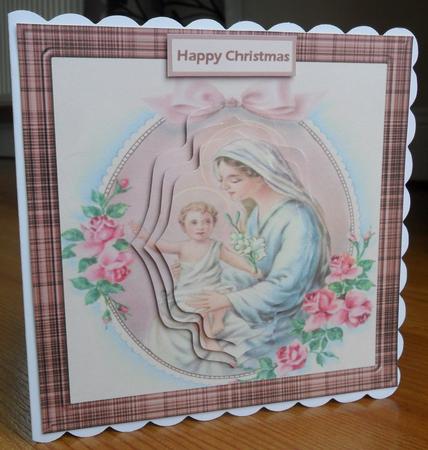Baby Jesus and Mary Card with Shaped Layers - CUP475988_8 | Craftsuprint