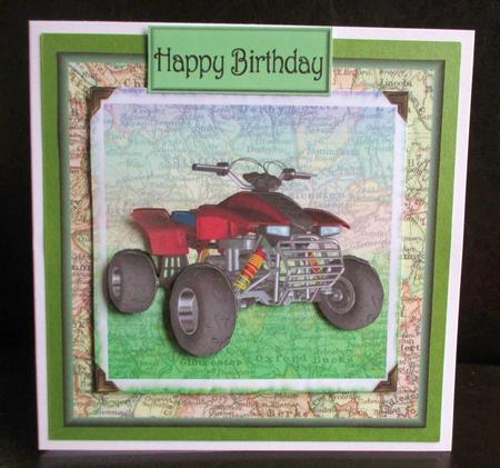 Quad Bike Card - CUP50101_489 | Craftsuprint
