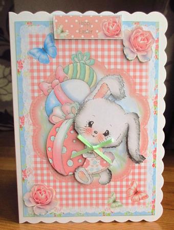 Cute Bunny Run Card Topper - CUP601989_1483 | Craftsuprint