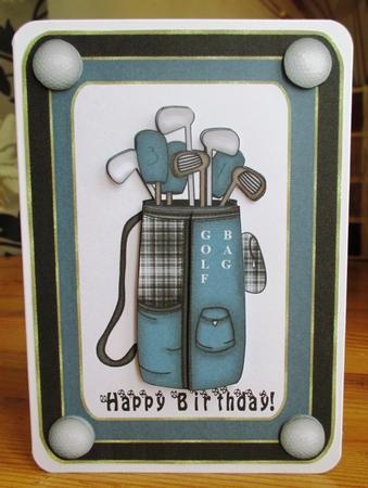 Golf Bag Birthday Card Topper - CUP87604_99 | Craftsuprint