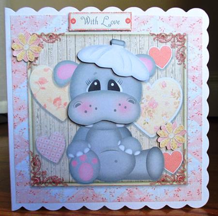 Gorgeous Get Well Soon Hippo 8x8 - CUP658341_983 | Craftsuprint