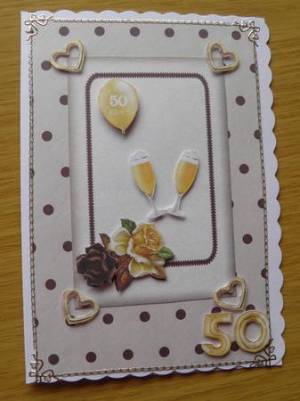 50th Anniversary/birthday Card - CUP148232_544 | Craftsuprint