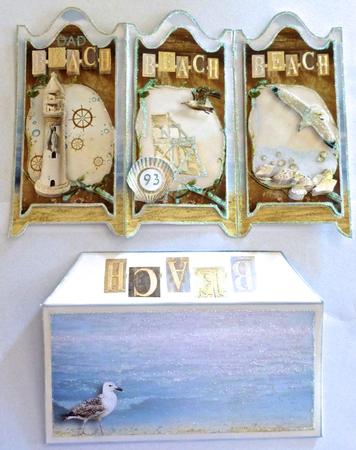 Surf & Sand Summer Beach Trifold Screen Card with Decoupage - CUP434130 ...