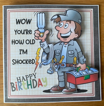 Electric birthday wishes 7x7 & A5 mini kit - CUP1190842_1209 | Craftsuprint