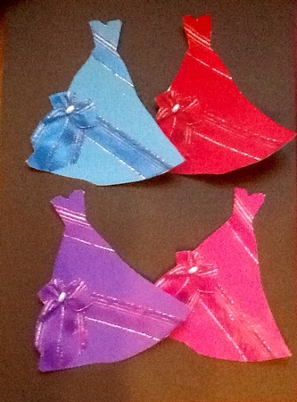 4 Ladies Ball Gown/ Prom Dress Evening Gown Card Toppers ...