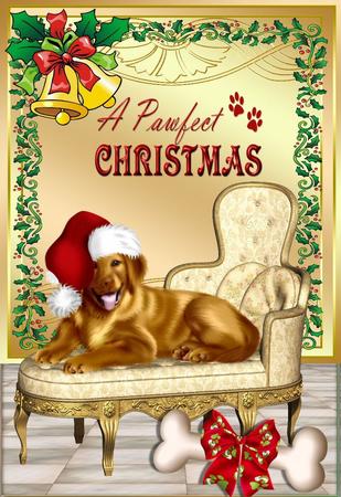 A Pawfect Christmas, with Dog in Santa Hat - CUP549352_415 | Craftsuprint